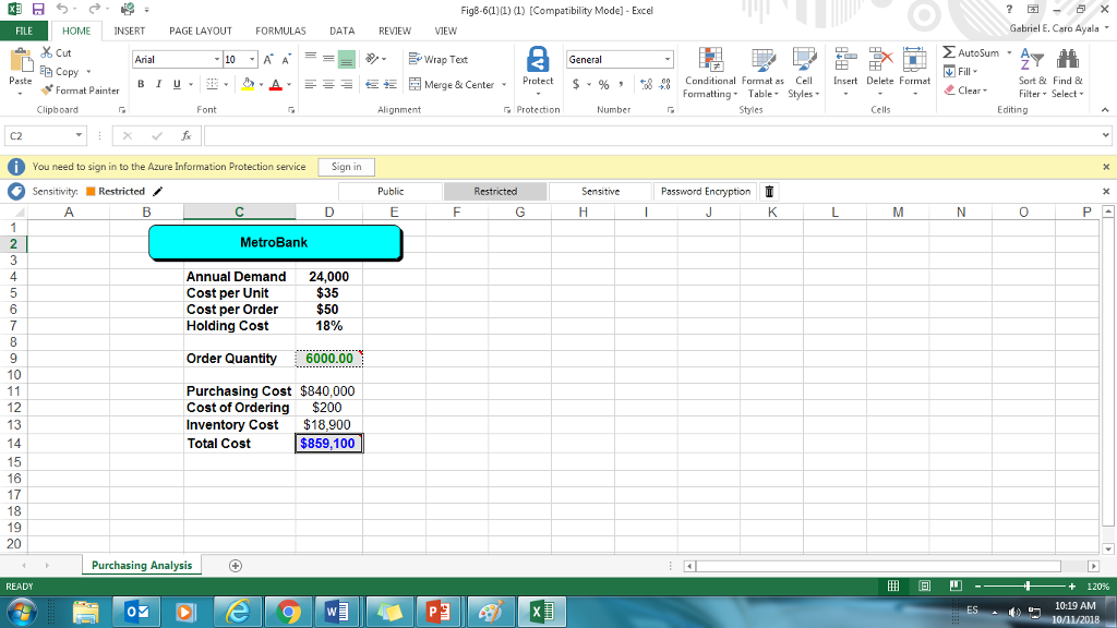 Fig8-6(1)01) (1) [Compatibility Mode] Excel FILE HOME | Chegg.com