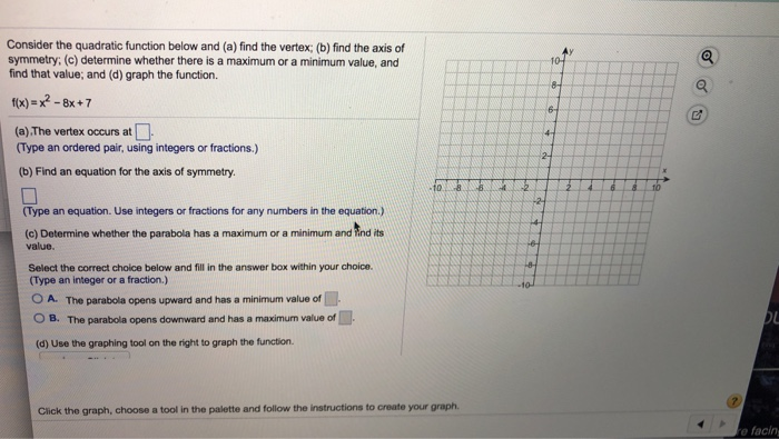 Solved Consider the quadratic function below and (a) find | Chegg.com