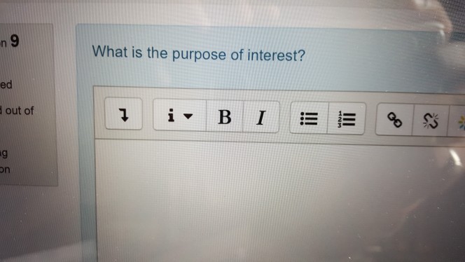 Solved What is the purpose of interest? ed out of 9 on | Chegg.com