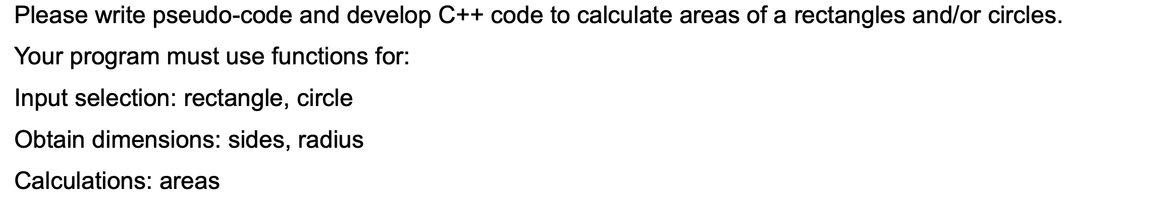Solved Please write pseudo-code and develop C++ code to | Chegg.com Solved Please write pseudo-code and develop C++ code to | Chegg.com