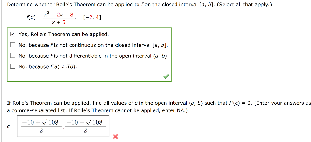 Solved Determine whether Rolle's Theorem can be applied to | Chegg.com