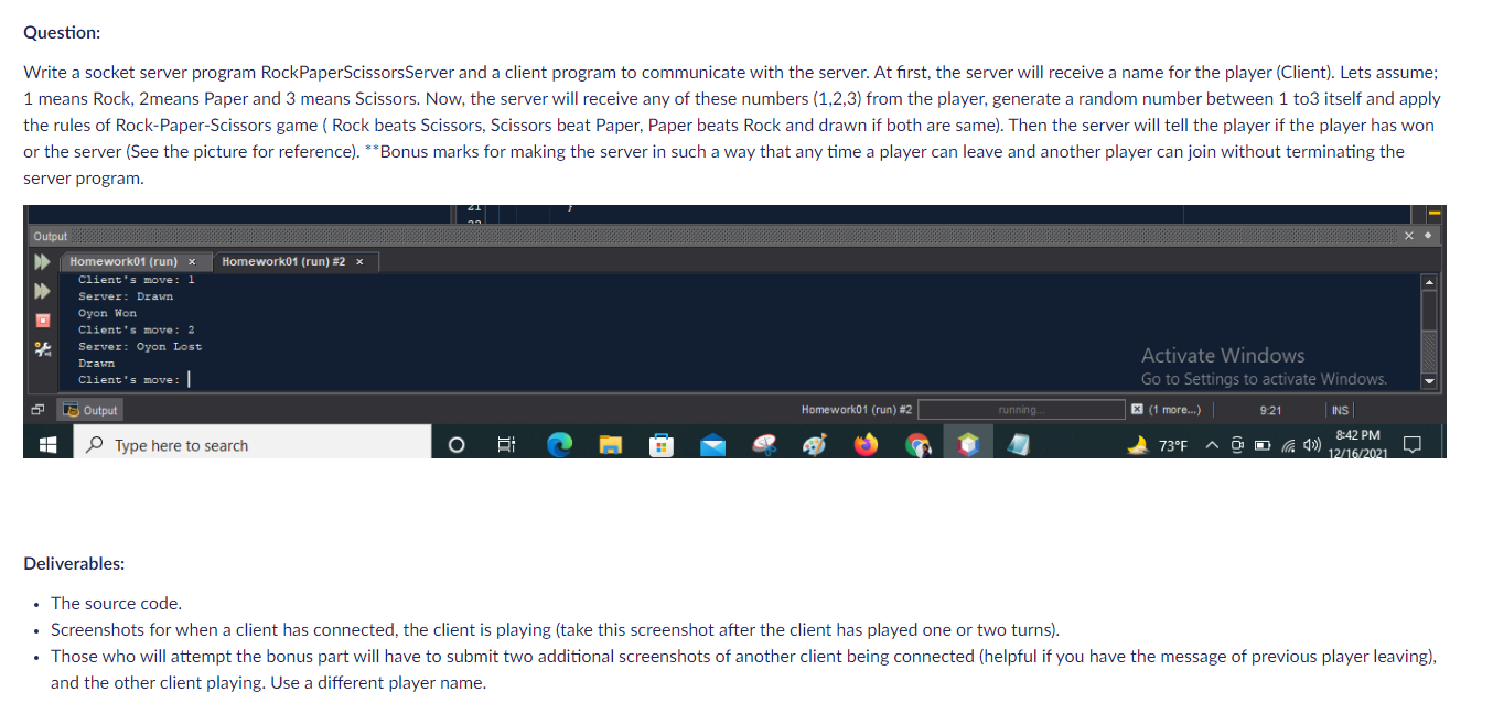 Solved Question Write A Socket Server Program