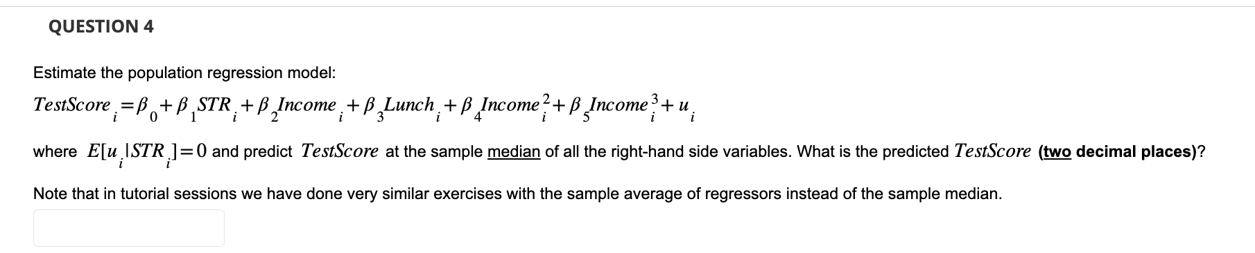 Solved For The Population Regression Model In Question 4 6352
