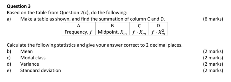 Solved 2C table Range Frequency 272 - 388 3 389 - 504 10 505 | Chegg.com