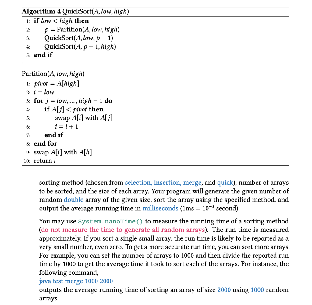 In this project, you will implement and compare four | Chegg.com