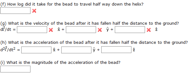 Solved A bead slides down a vertical, helical track of | Chegg.com