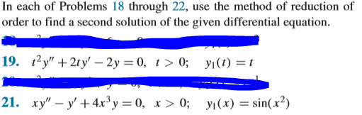 Solved In each of Problems 18 through 22, use the method of | Chegg.com