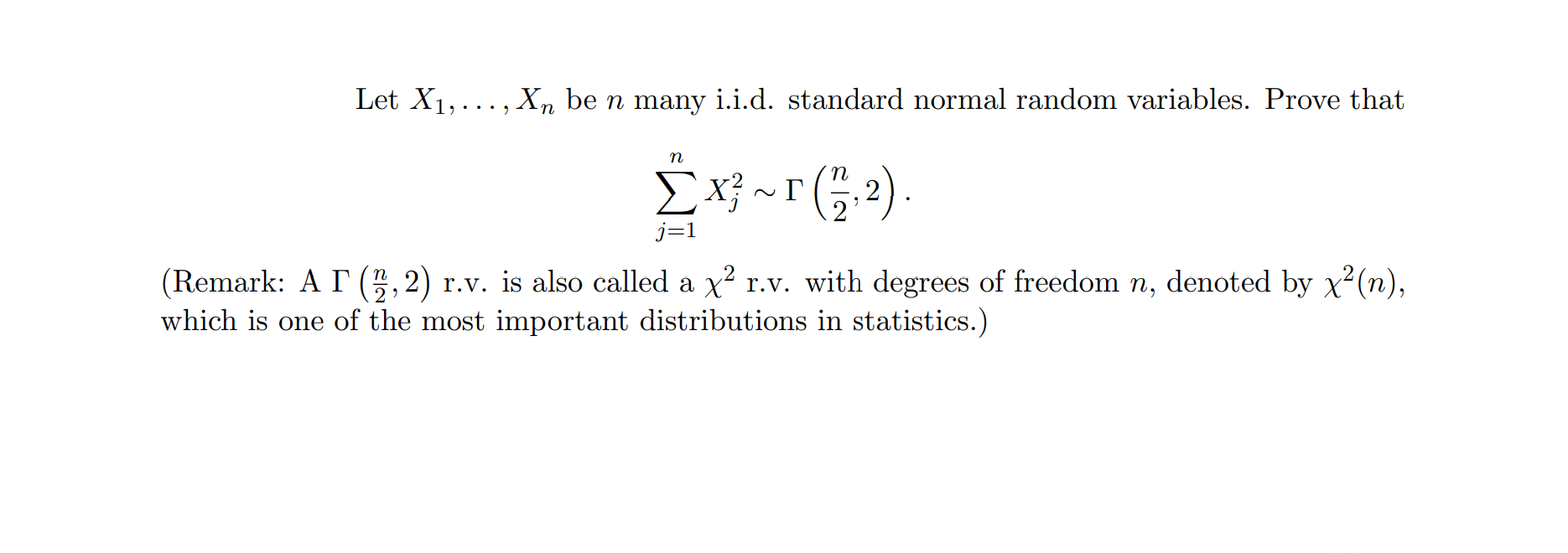 Solved Let X1xn Be N Many Iid Standard Normal Random 
