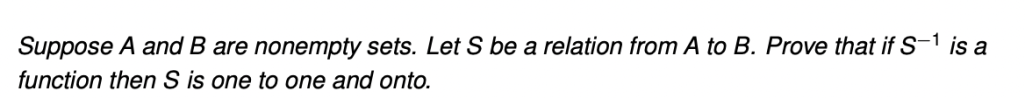 Solved Suppose A and B are nonempty sets. Let S be a | Chegg.com