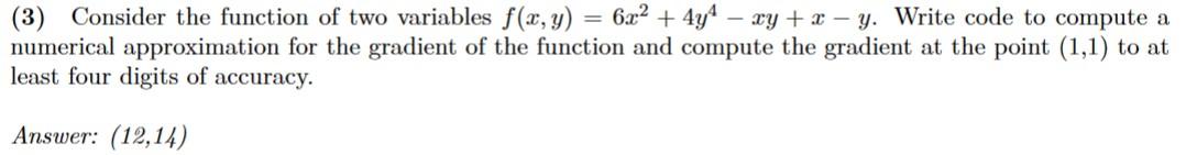 Solved (3) Consider the function of two variables | Chegg.com