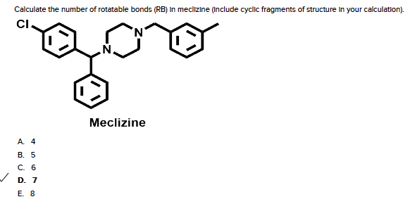 Solved can you point out all 7 rotatable bonds please so far | Chegg.com