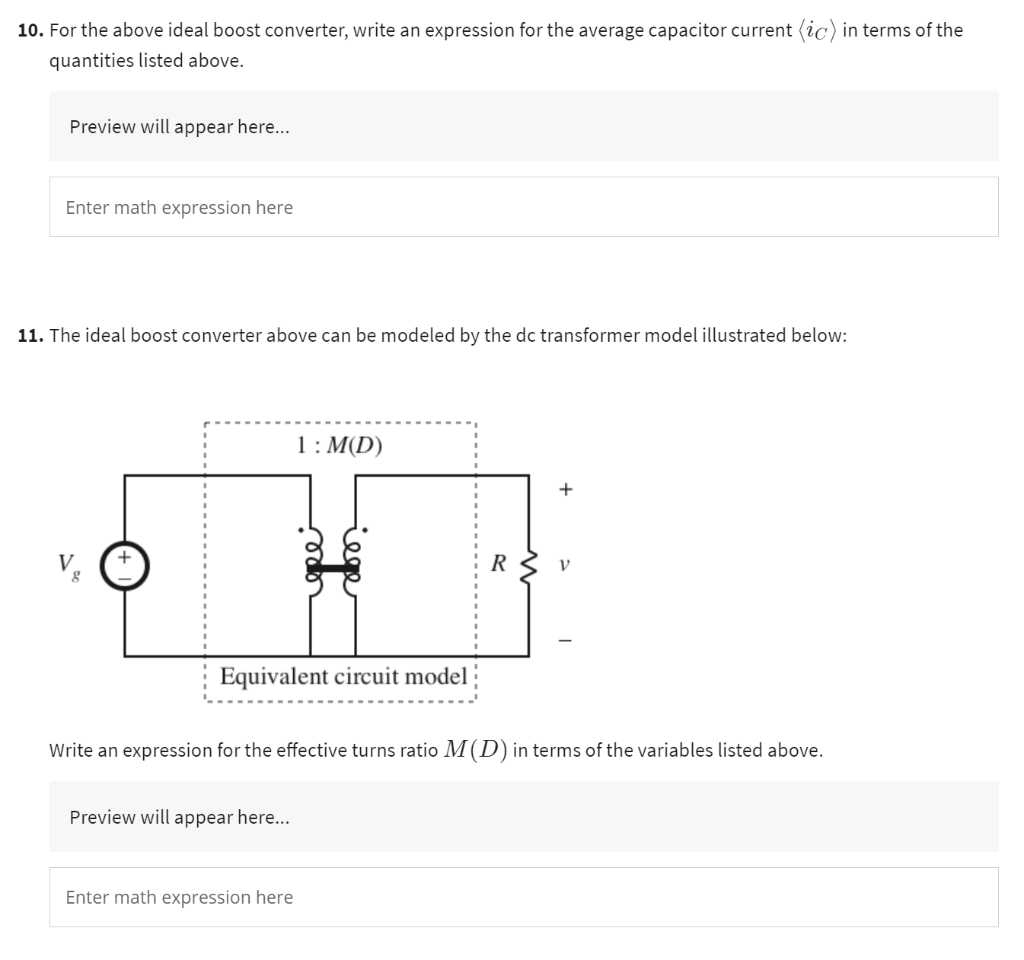Solved In the ideal boost converter illustrated below, all | Chegg.com