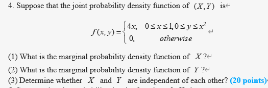 Solved 4. Suppose that the joint probability density | Chegg.com
