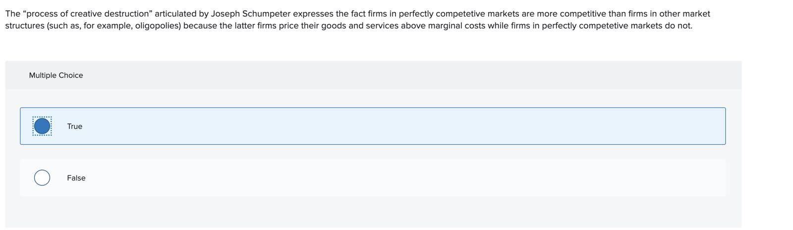 Solved The "process of creative destruction" articulated by | Chegg.com