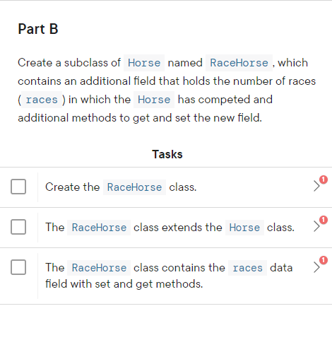 Solved Create a class named Horse that contains data fields | Chegg.com