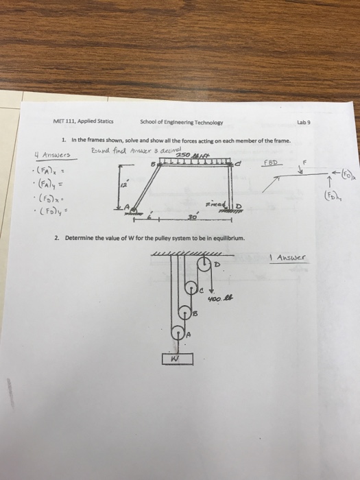 Solved MET 111, Applied Statics School of Engineering | Chegg.com