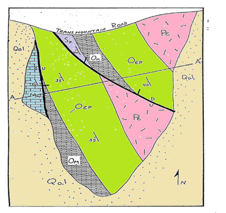Solved Find the faults on the map. Use coloring, arrows, | Chegg.com