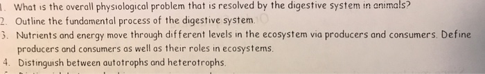 Solved What is the overall physiological problem that is | Chegg.com