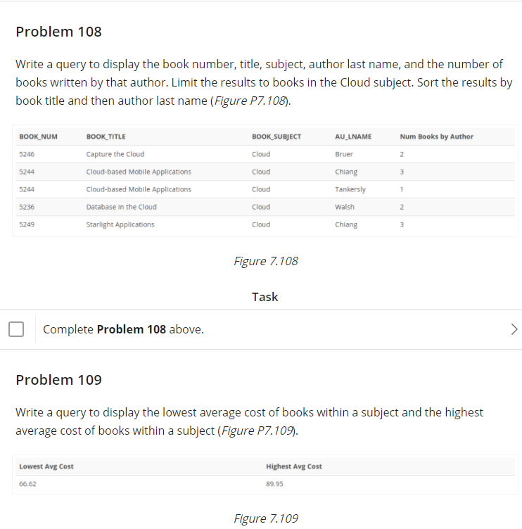 Write a query to display the book number, title, | Chegg.com