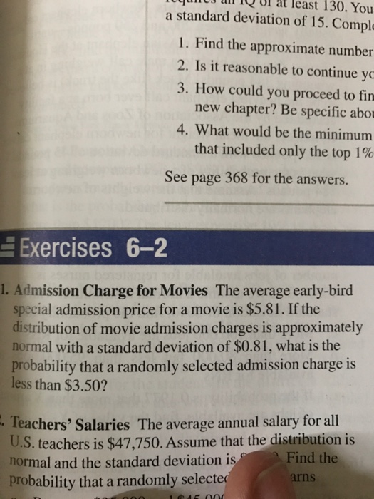 Solved Admission Charge for Movies The average early-bird | Chegg.com