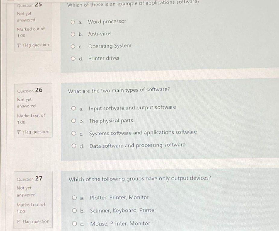 Solved Question 25 Which of these is an example of | Chegg.com