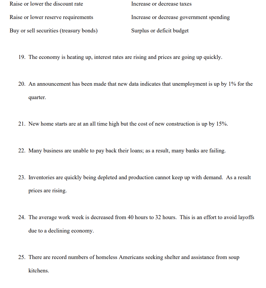 Solved Raise or lower the discount rate Increase or decrease | Chegg.com