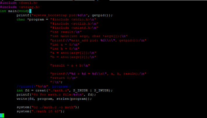 Solved Example sample Write a bootstrapper using system | Chegg.com