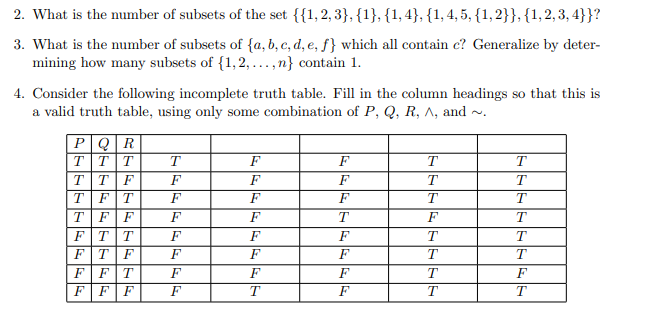 Solved 2. What is the number of subsets of the set | Chegg.com