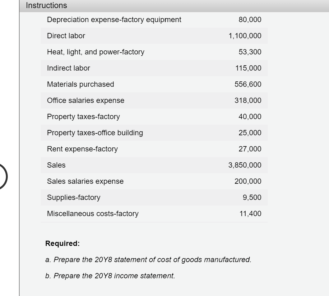 Solved Robstown corporation Income Statement (Label) 1 2 | Chegg.com