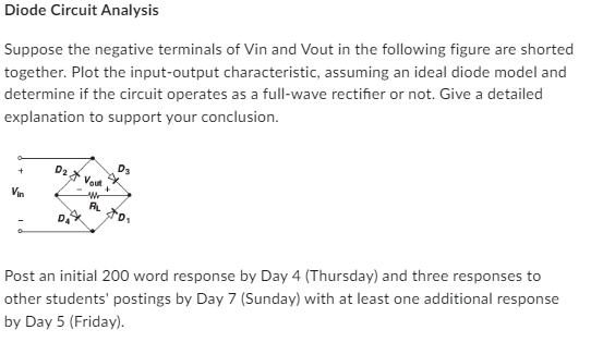 Solved Diode Circuit Analysis Suppose the negative terminals | Chegg.com