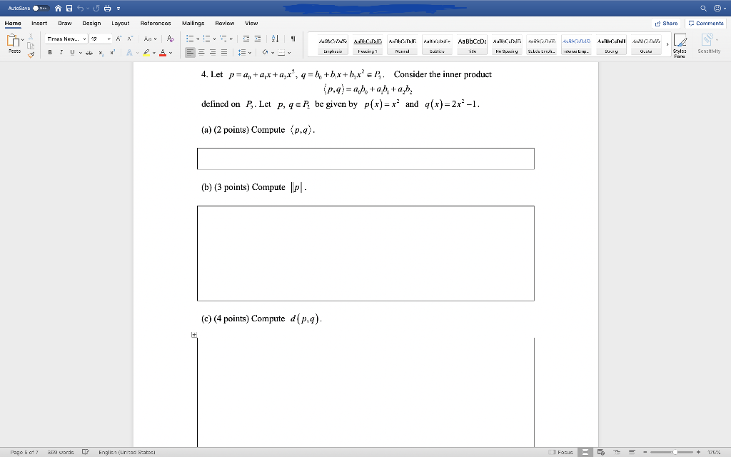 Solved AutoSave. Svo Hame Insert Draw Design Layout | Chegg.com