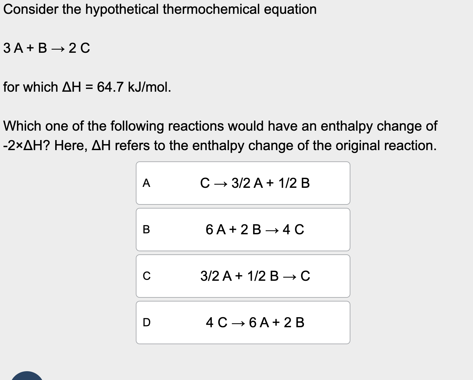 Solved Consider the hypothetical thermochemical | Chegg.com