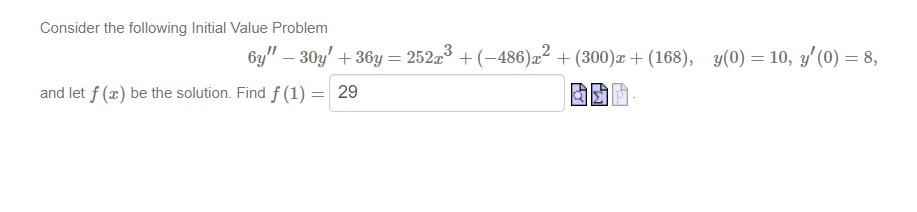 Solved Consider the following Initial Value Problem | Chegg.com
