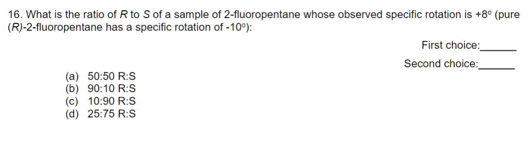 Solved What is the ratio of R to S of a sample whose | Chegg.com