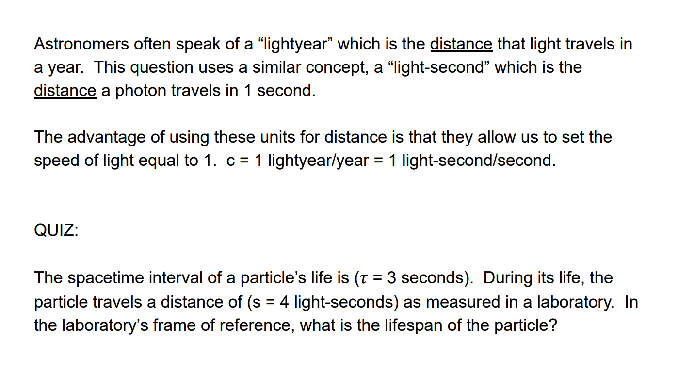 Solved Astronomers often speak of a "lightyear" which is the | Chegg.com