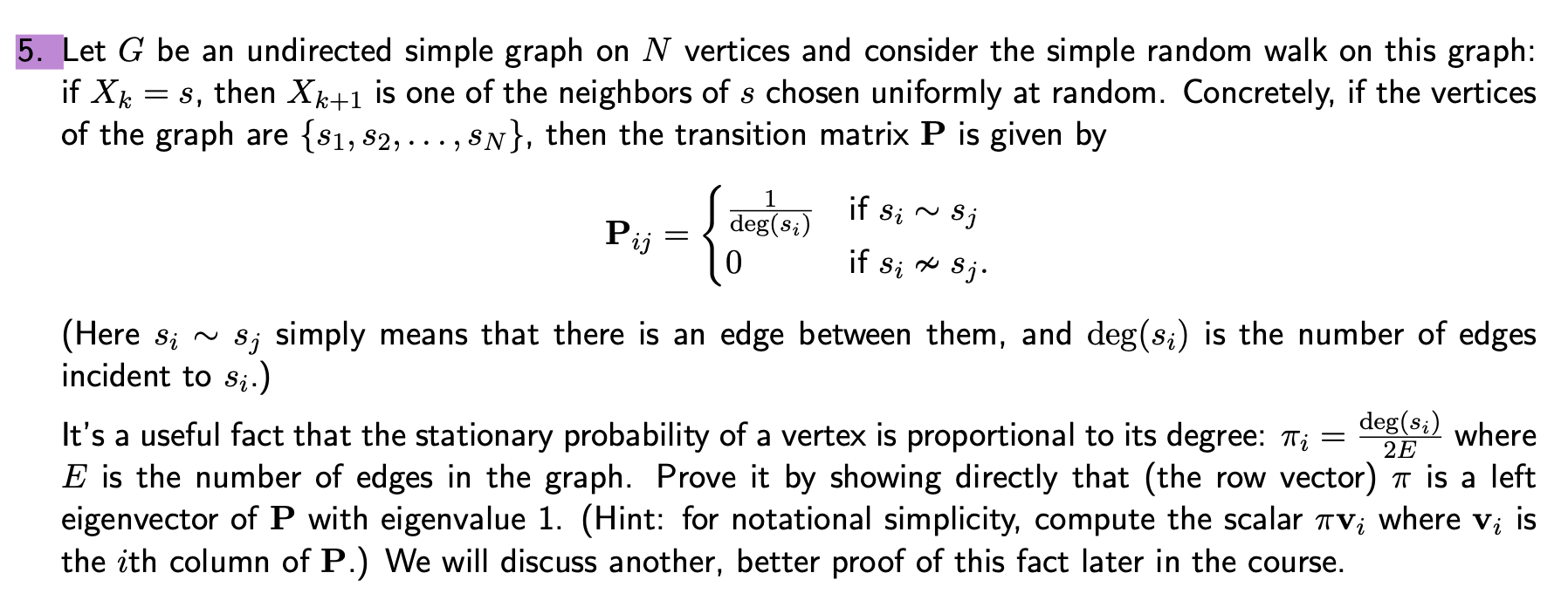 Solved Let G be an ﻿undirected simple graph on N ﻿vertices | Chegg.com