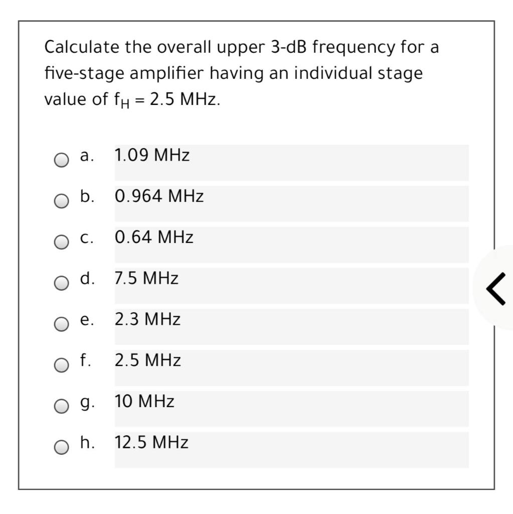 Solved Calculate the overall upper 3-dB frequency for a | Chegg.com