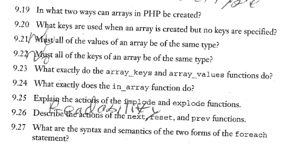 Solved 9.19 In what two ways can arrays in PHP be created? | Chegg.com