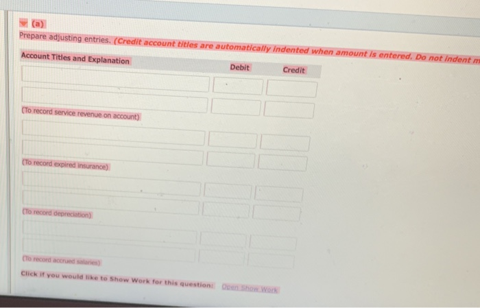 Solved Exercise 4-5 (Part Level Submission) The adjustments | Chegg.com