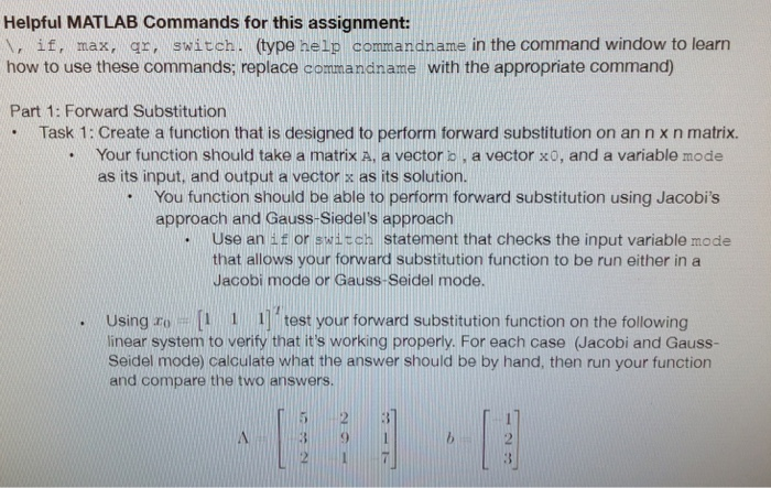 Solved Please provide MatLab code function and solution with | Chegg.com