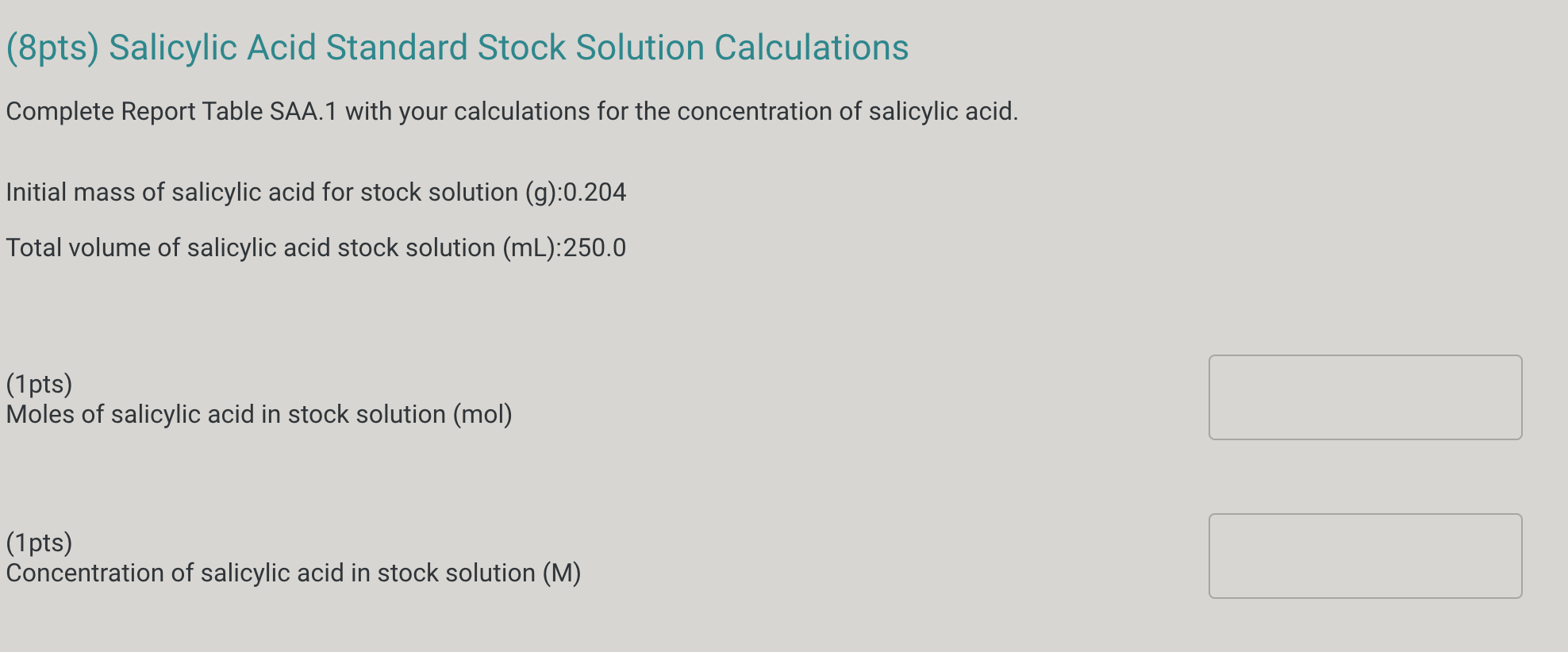 Solved Complete Report Table SAA.1 with your calculations | Chegg.com