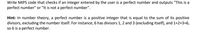Solved Write MIPS code that checks if an integer entered by | Chegg.com