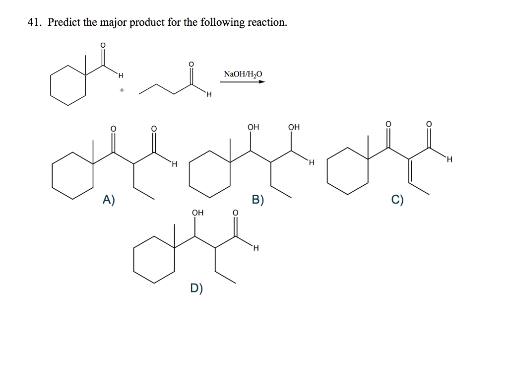 Solved 42. Predict the product when cyclohexanone reacts | Chegg.com