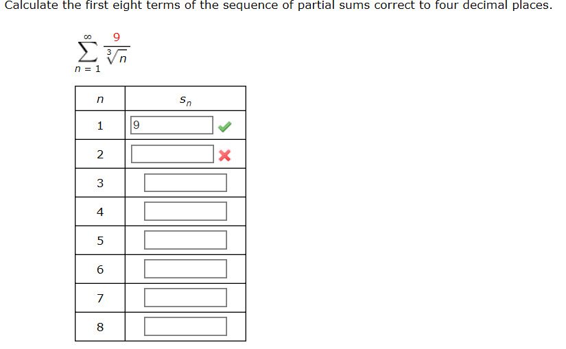 Solved Calculate the first eight terms of the sequence of | Chegg.com