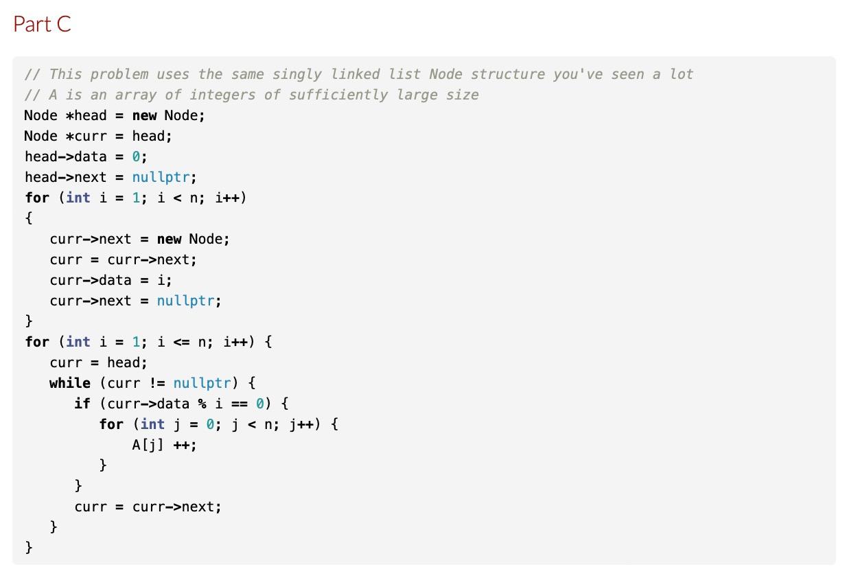 Solved In Big-Θ notation, analyze the running time of the | Chegg.com