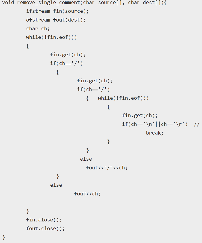 Solved void remove_multi_comment(char source[], char dest[]) | Chegg.com
