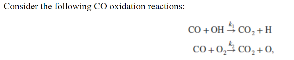 Solved Consider the following CO ﻿oxidation | Chegg.com