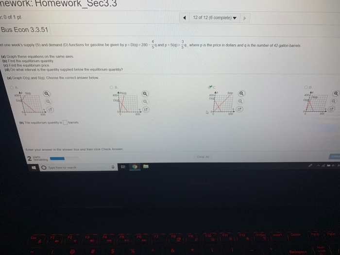 Solved Ework Homework Sec3 3 0 Of 1 Pt Bus Econ 3 3 51