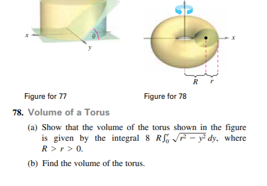 Solved e Rr Figure for 77 Figure for 78 78. Volume of a | Chegg.com