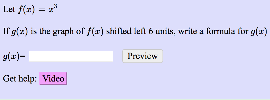 Solved Let f(x) = x3 If g(x) is the graph of f(x) shifted | Chegg.com